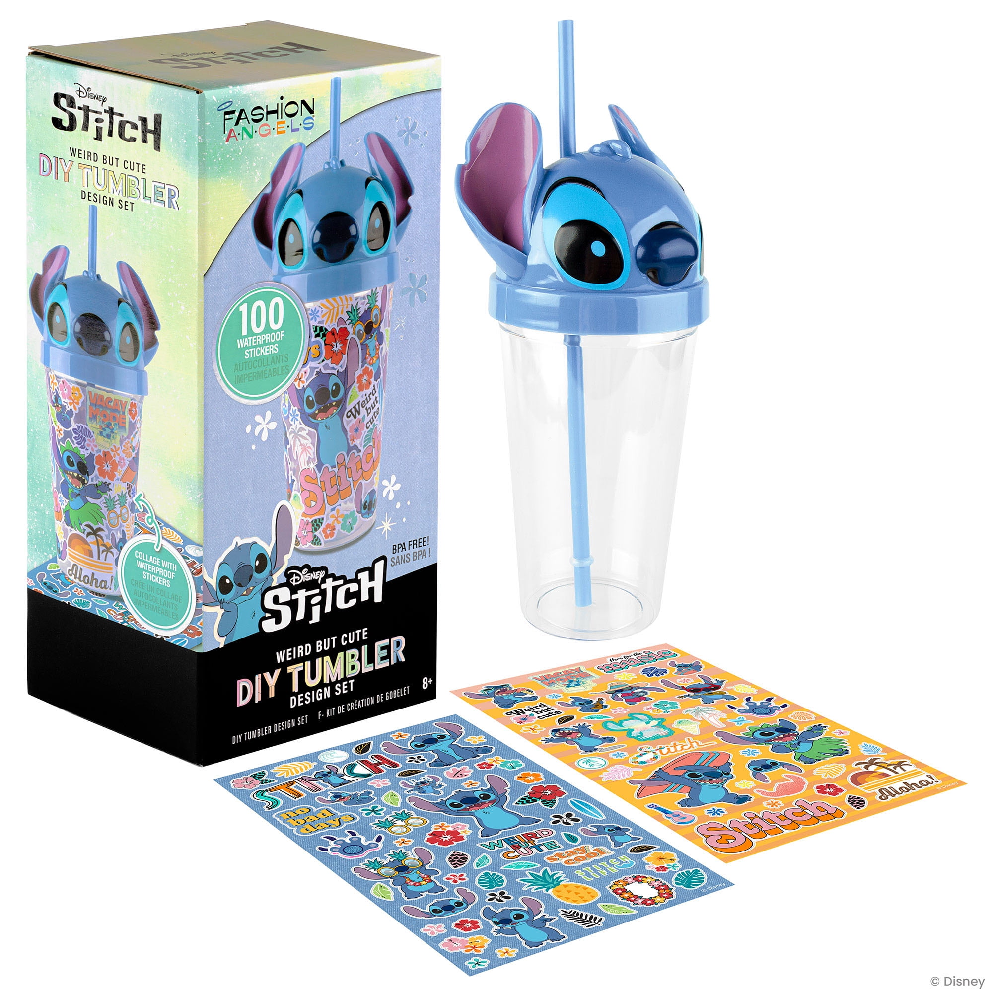 Fashion Angels: Disney Stitch - DIY Tumbler Design Kit - 16oz Cup ...