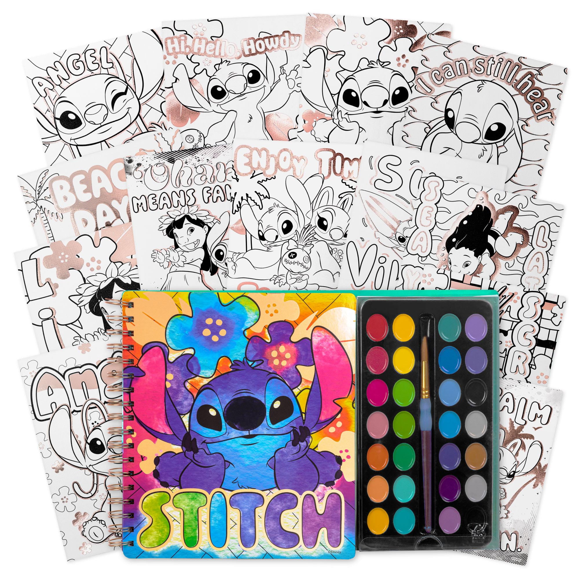 Fashion Angels: Disney Stitch - Watercolor Poster Set - Spiral Bound ...