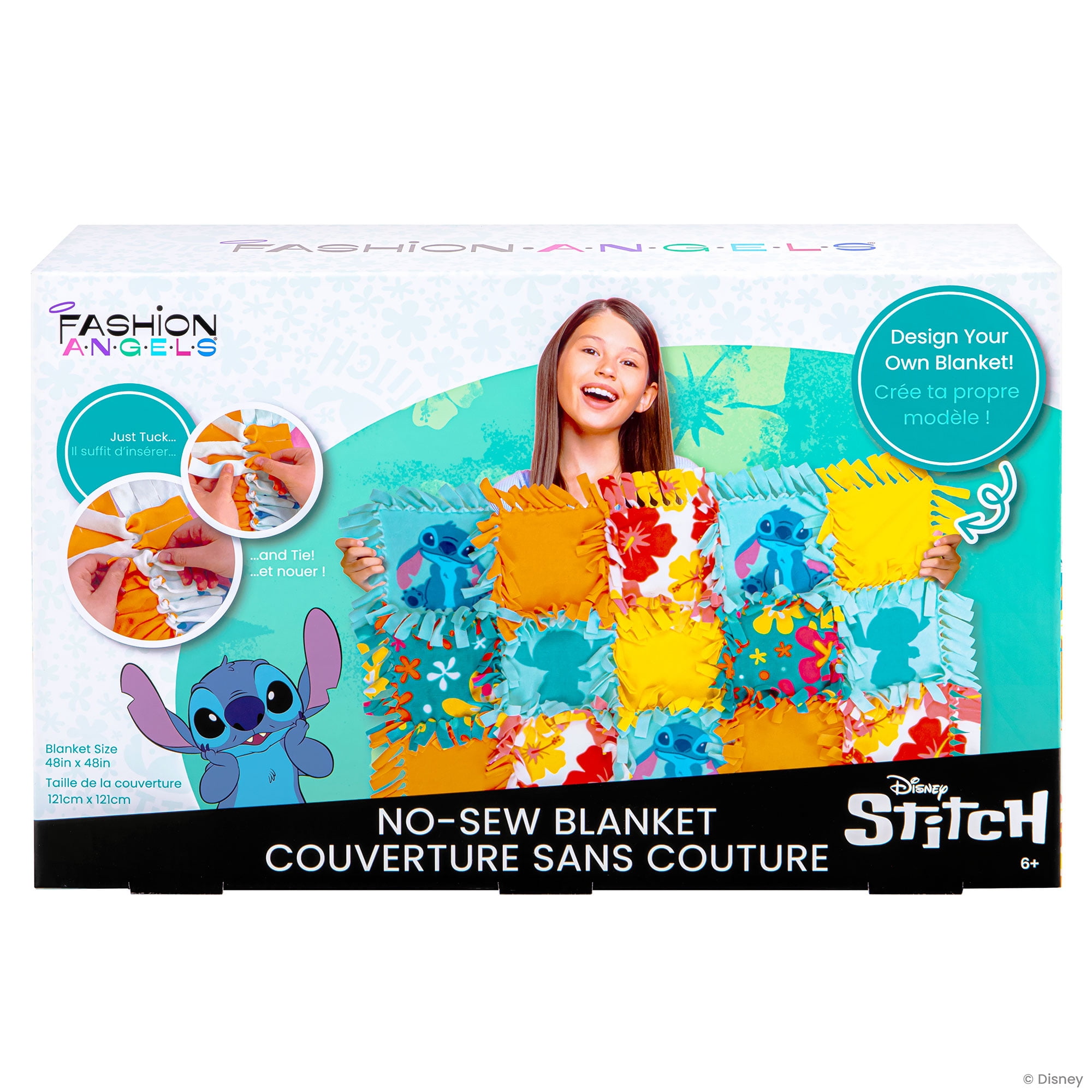 Fashion Angels: Disney’s Stitch -No-Sew Blanket Kit – Make Your Own Tie ...