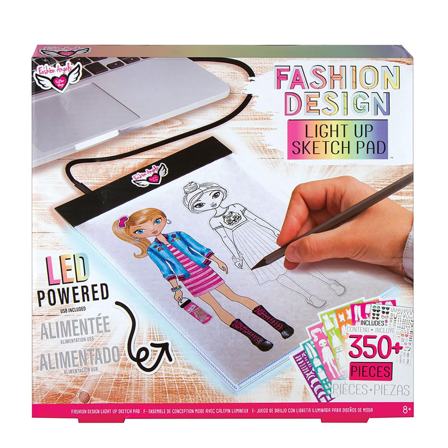 Fashion Angels Ent. Portable Teen Fashion Drawing Kit: Light Pad Sketch ...