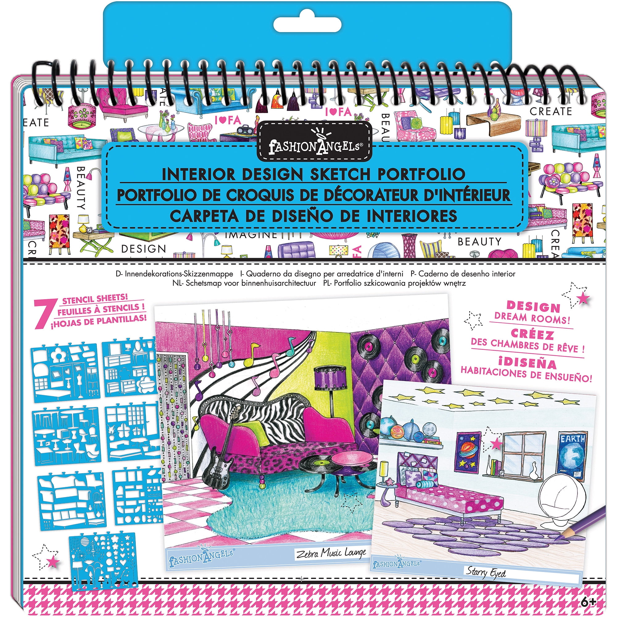 Fashion Angels Interior Design Sketch Portfolio, 85in x 11in ...