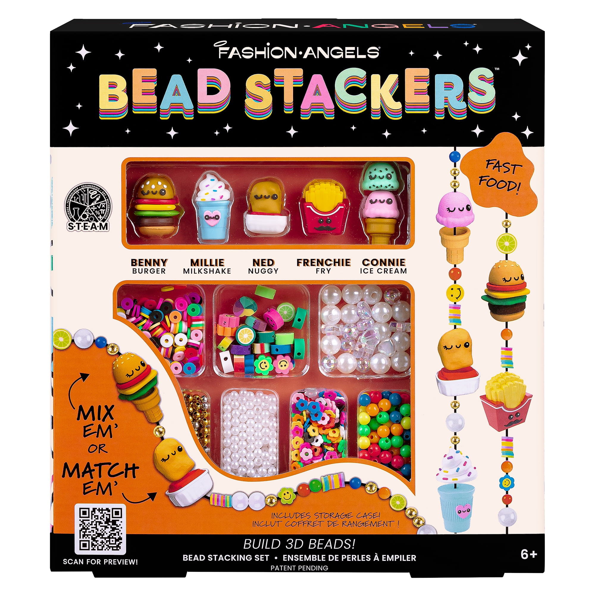 Fashion Angels Fast Food Bead Stackers Jewelry Making Kit for Kids ...