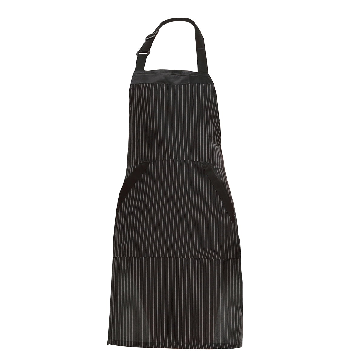 ADDHAT Hairstylist Apron Black Polyester Cotton for Salon and Kitchen ...