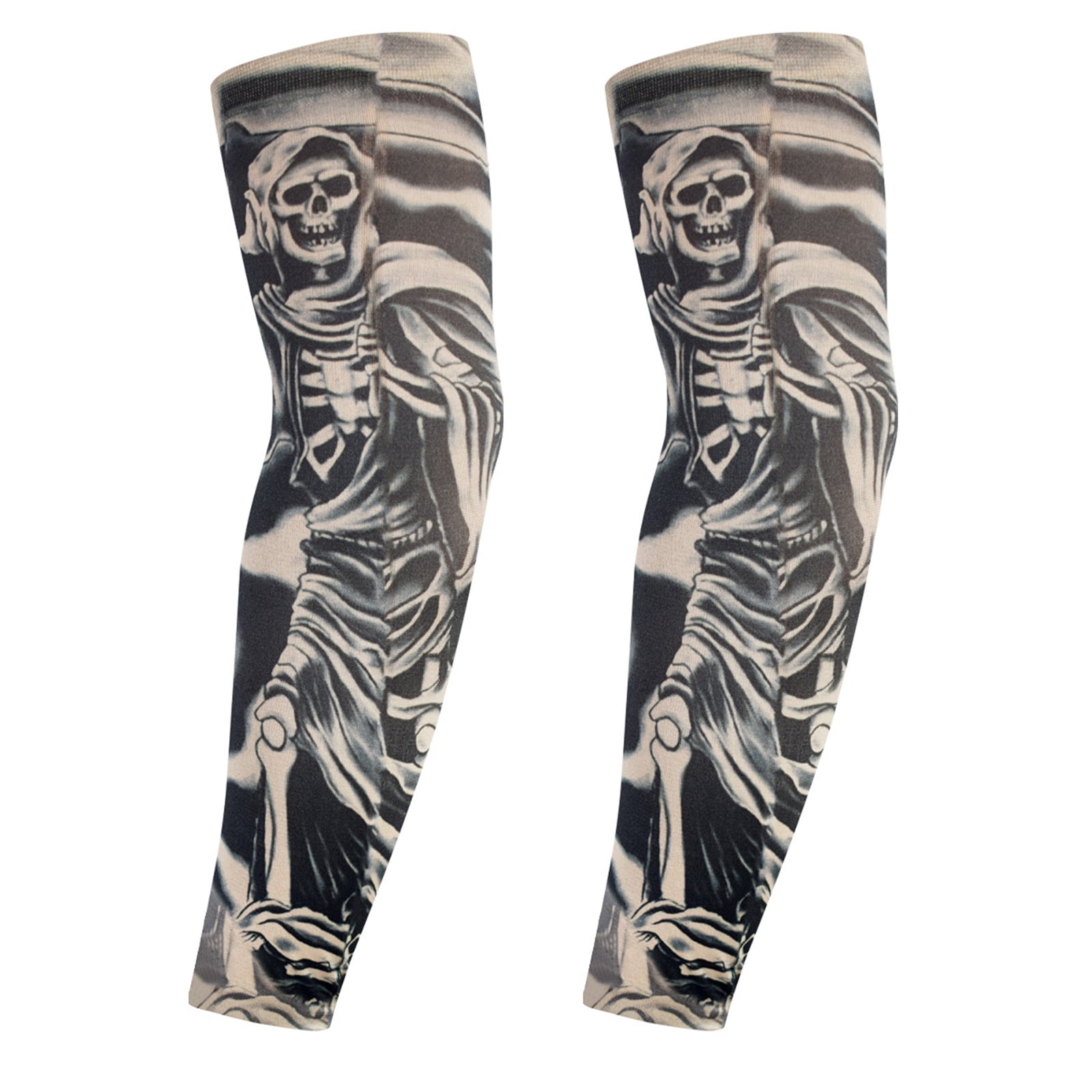 Fashion Arm Sleeves Realistic Tattooing Cooling Arm Covers Fishing ...