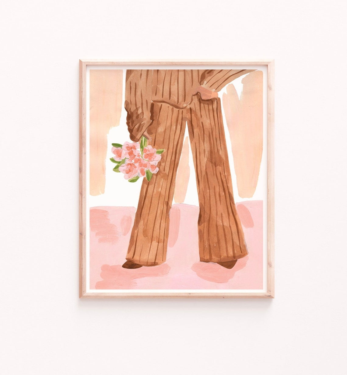 Fashion Art Poster Pink Illustration - Poster Decor For Living Room ...