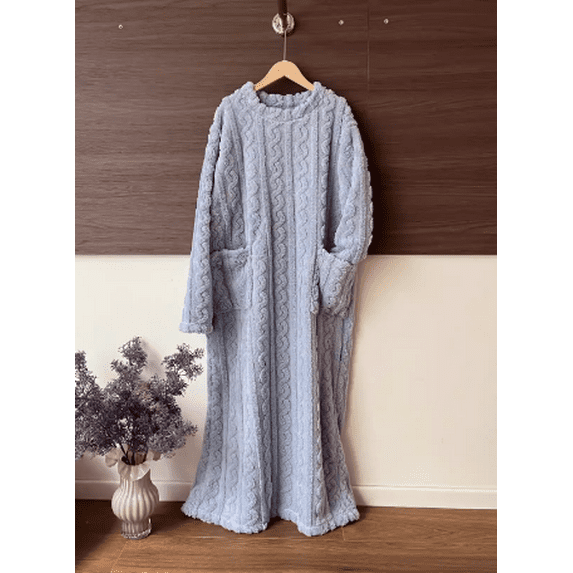 Fashion Autumn Winter Thickened Sleepwear Home Clothes Women's Loose ...
