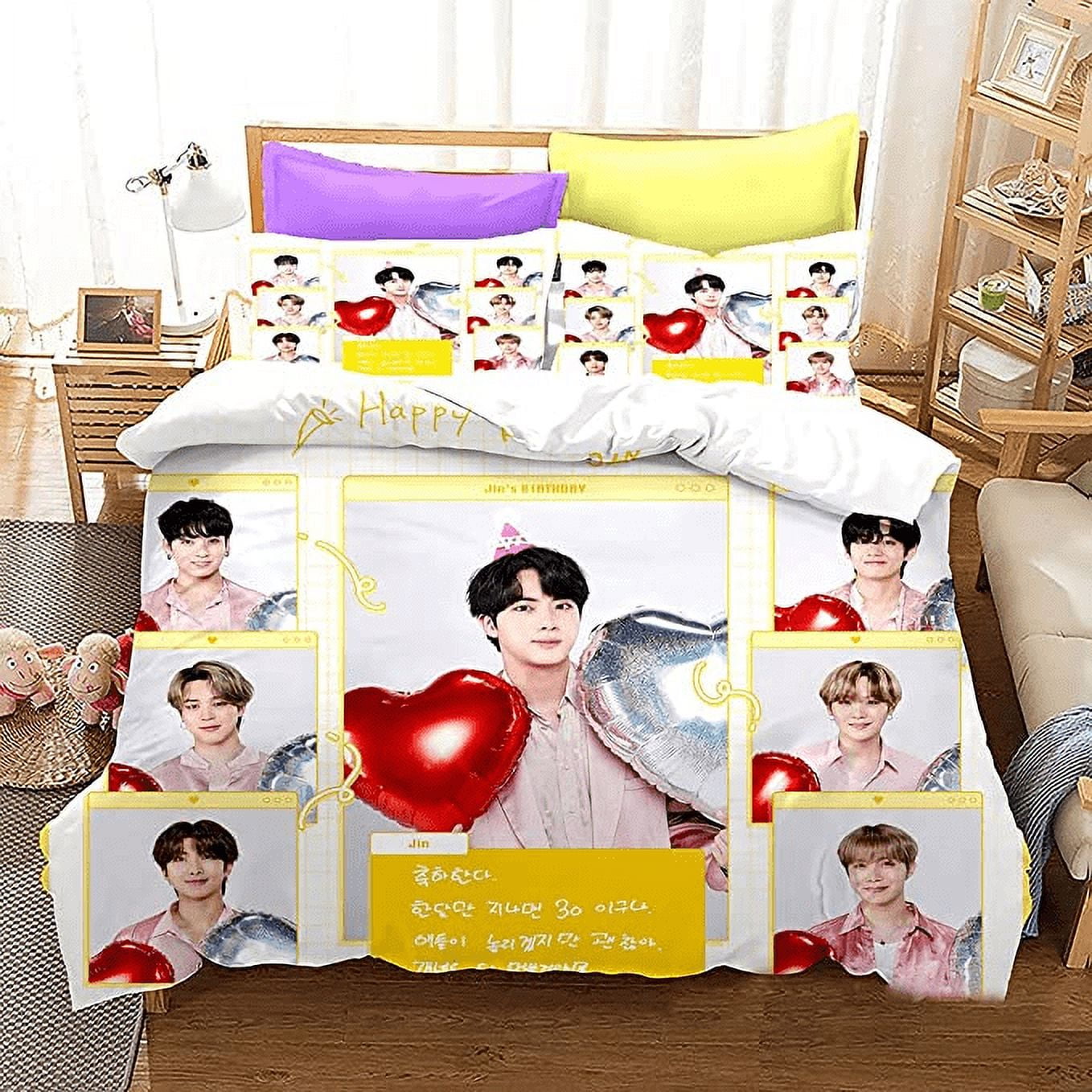 Fashion BTS Bedding Bed Set Twin Size for Kids Teens Boys Girls Bedroom ...