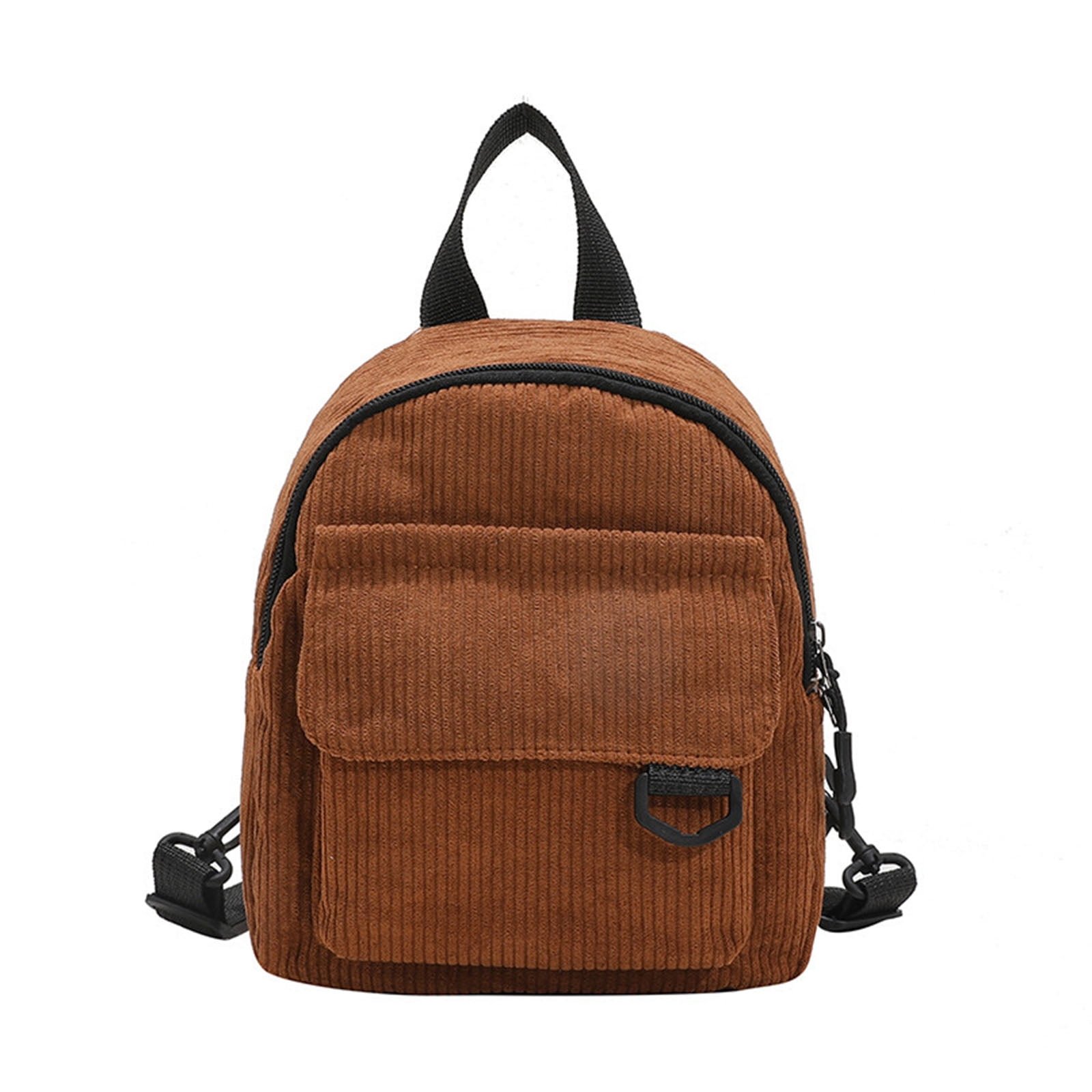 Fashion Backpack Corduroy Small Cosmetic Bag Rucksack Double Shoulder ...