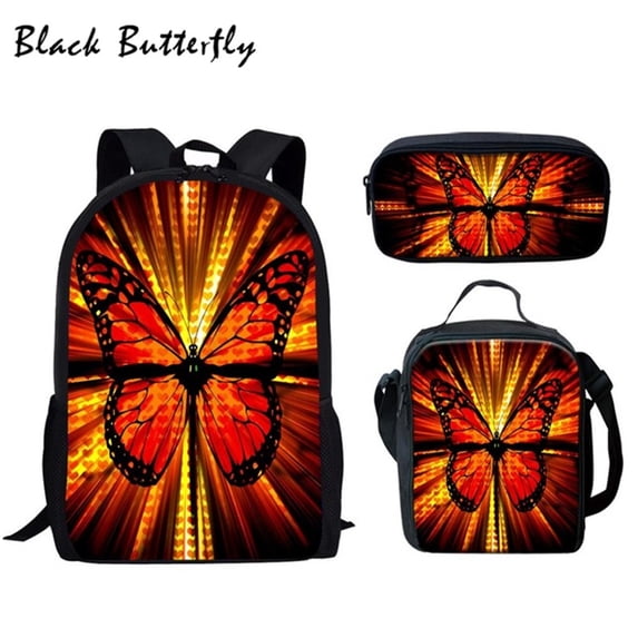 Fashion Bags 3pc/Set Colourful Butterfly Pattern Bags Gorgeous Design ...