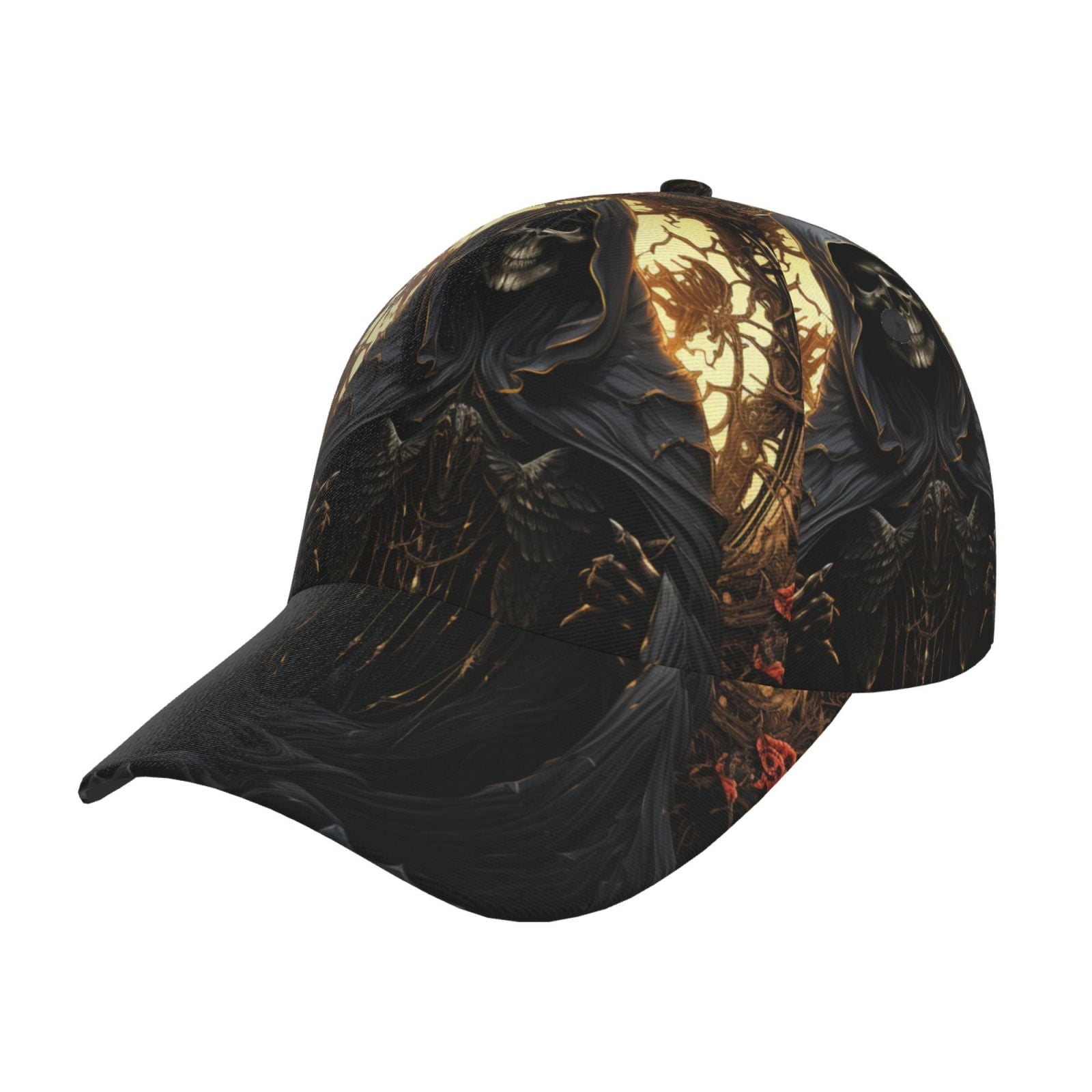 Fashion Baseball Cap Adjustable Snapback 3D Dad Hat Trucker Hats, Grim ...