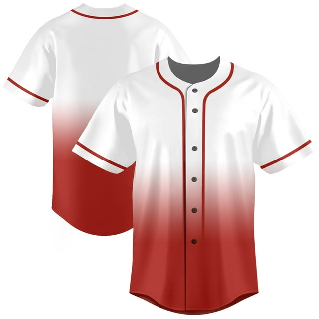 Fashion Baseball Shirts Sports Uniform for Men Hip Hop Hipster Button ...