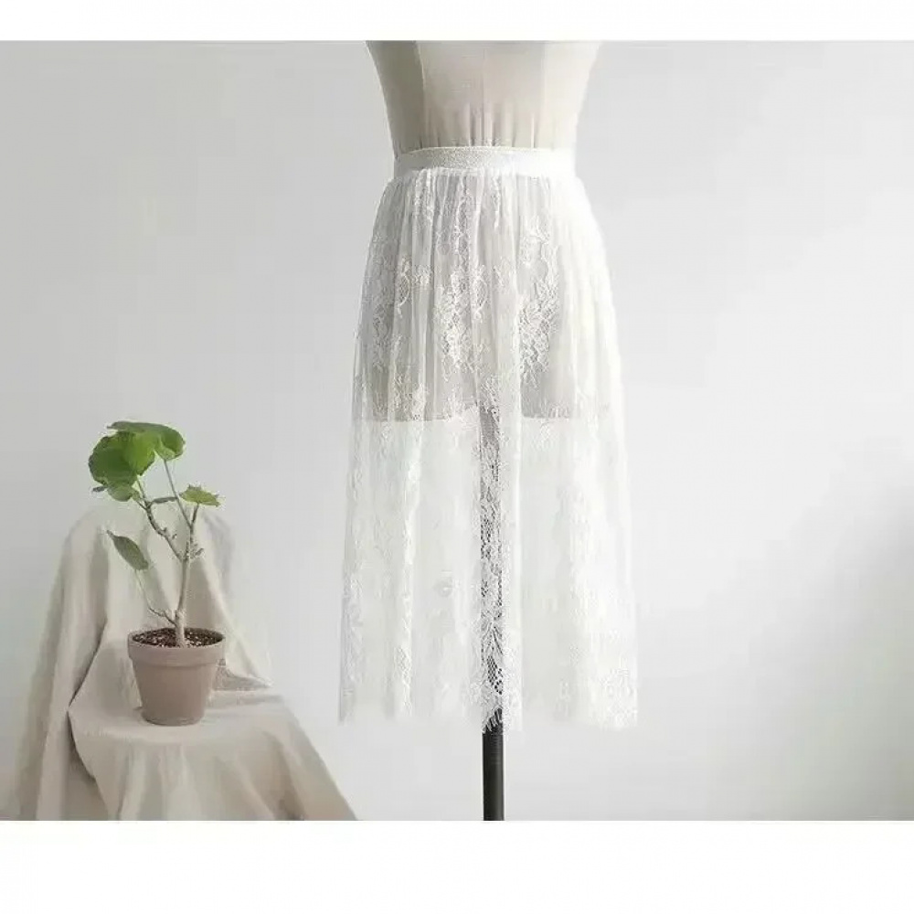 Fashion Basic 2024 Underskirt Female Half Length Skirt Lace Slip ...