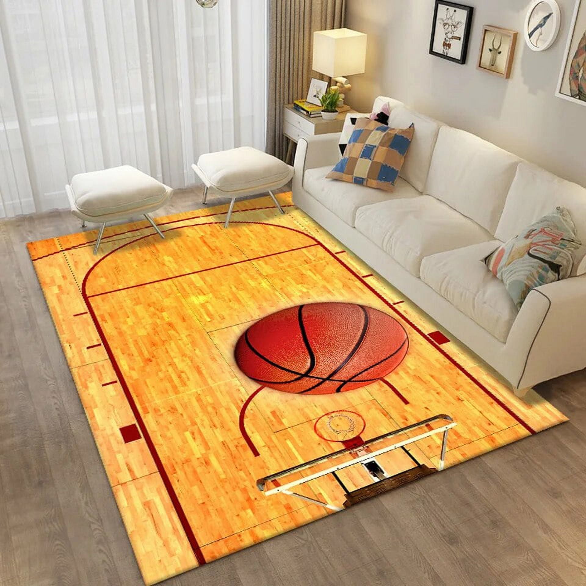 Fashion Basketball Mat 3D Printed Big Carpet for Living Room Modern ...