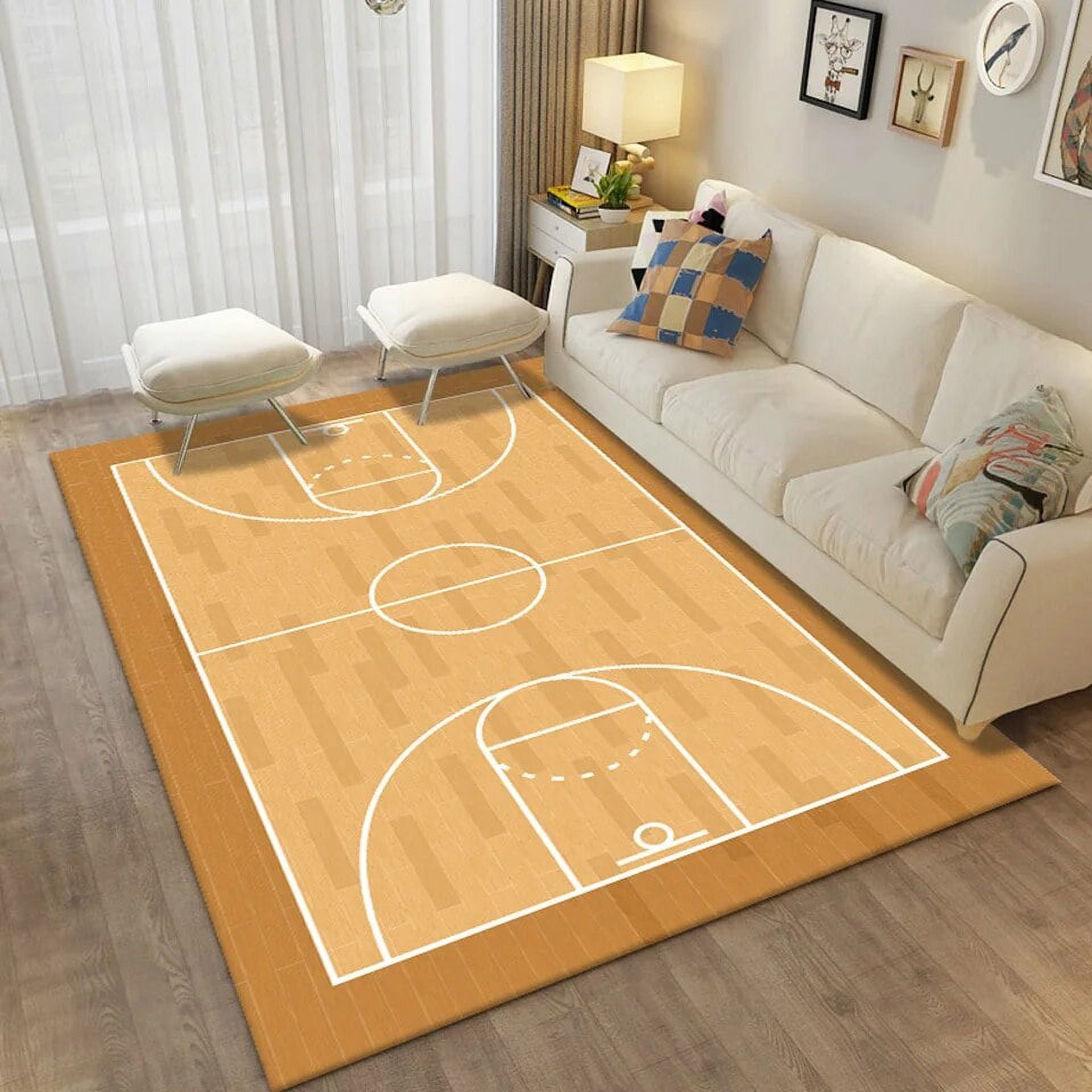 Fashion Basketball Mat 3D Printed Big Carpet for Living Room Modern ...