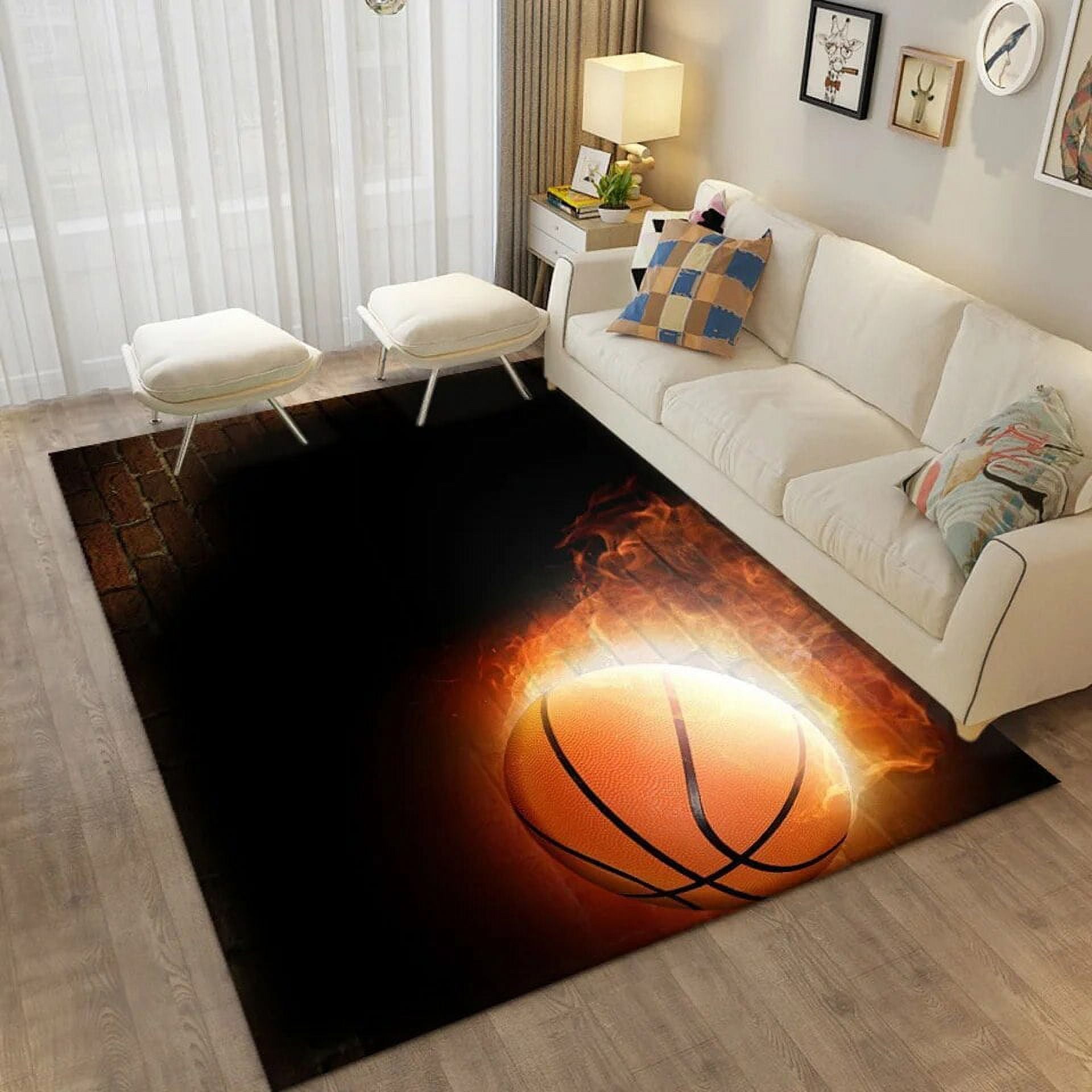 Fashion Basketball Mat 3D Printed Big Carpet for Living Room Modern ...