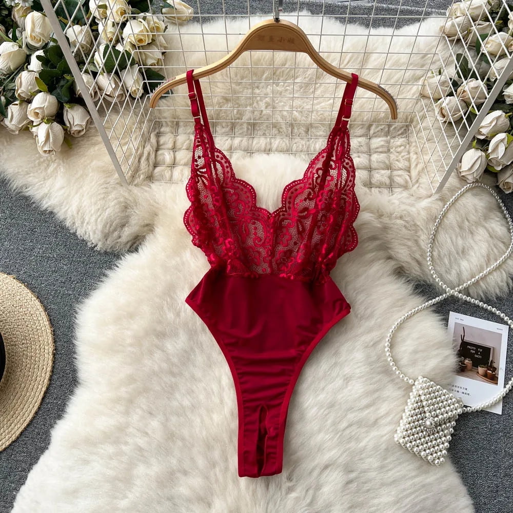 Fashion Beach Bikini Playsuits Women One Shoulder Slim Open Crotch Sexy ...