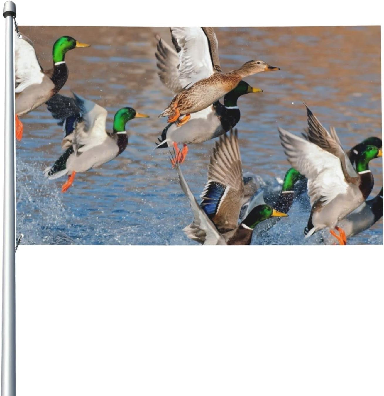 Fashion Beauty Mallard Ducks Hunting Garden Flag 3x5 Ft Decor Outdoor ...