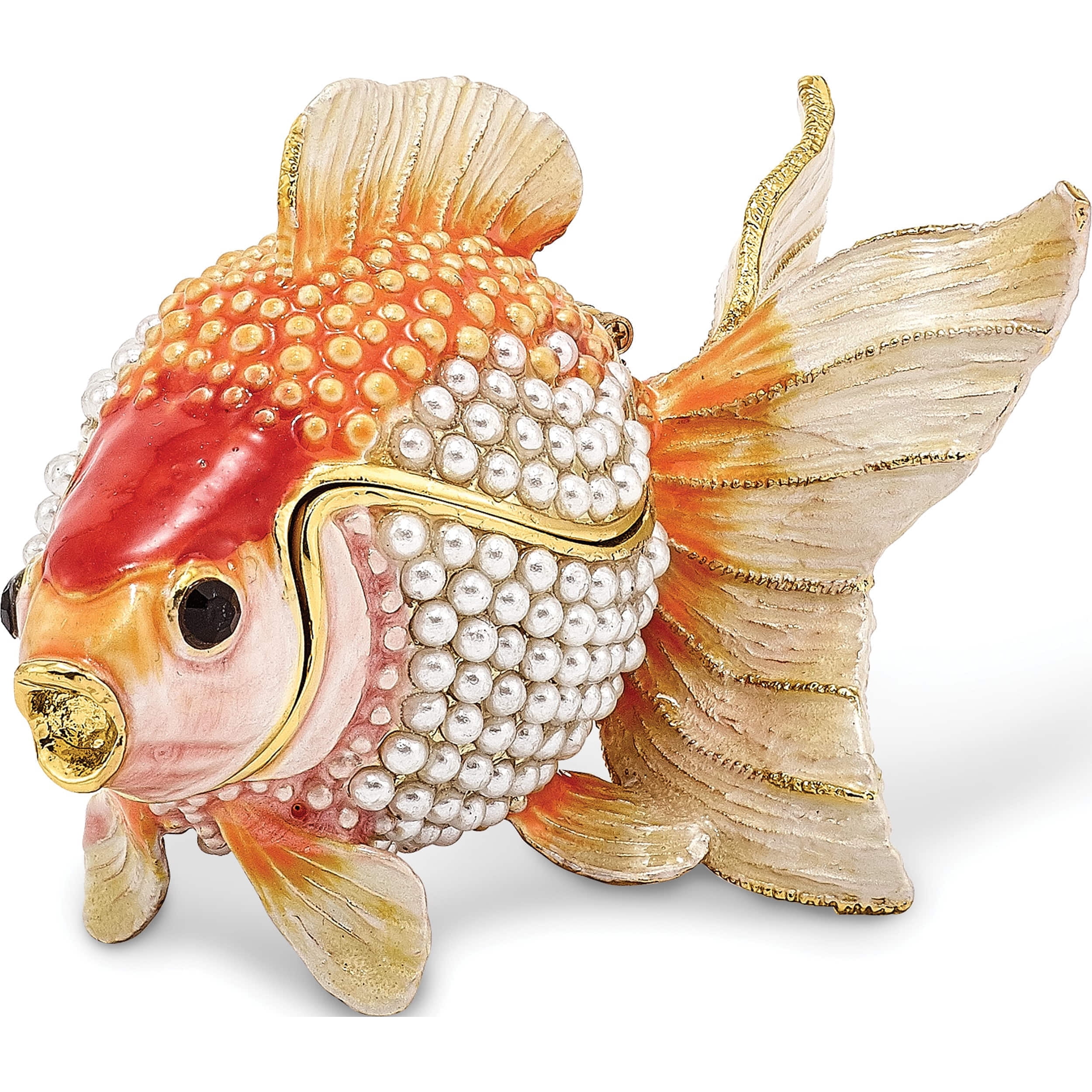 Fashion Bejeweled Katie Kissing Fish Trinket Box (3.25 X 1.25) Made In ...