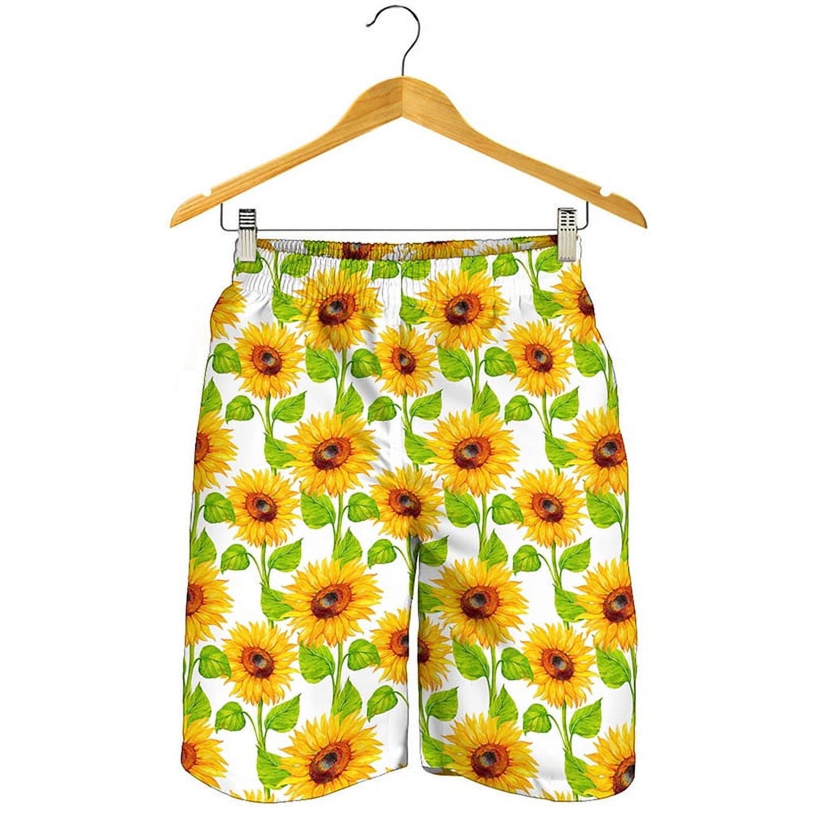 Fashion Blooming Sunflower 3d Print Beach Shorts For Men Hot Sale ...