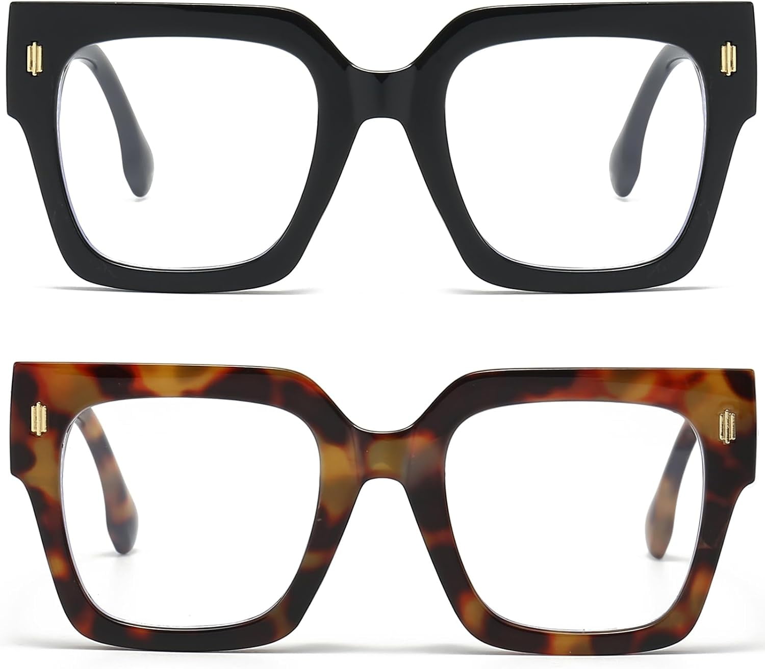 Fashion Blue Light Blocking Glasses for Women Men Trendy Big Square ...