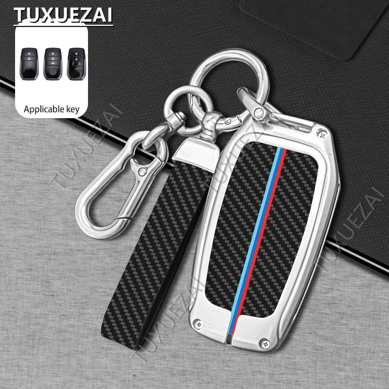 Fashion Carbon fiber pattern Car Key Case Cover For Toyota B 2/3/5 ...