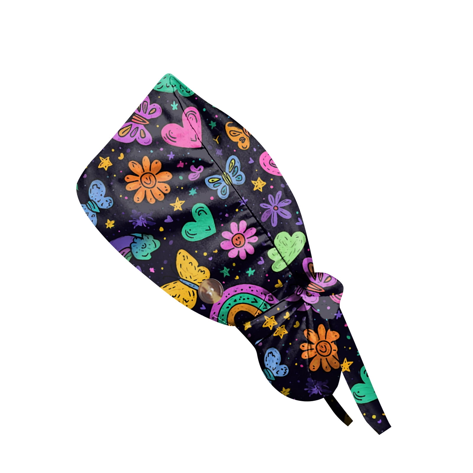 Fashion Cartoon Print Work Cap for Women Casual Ponytail Shower Bath ...