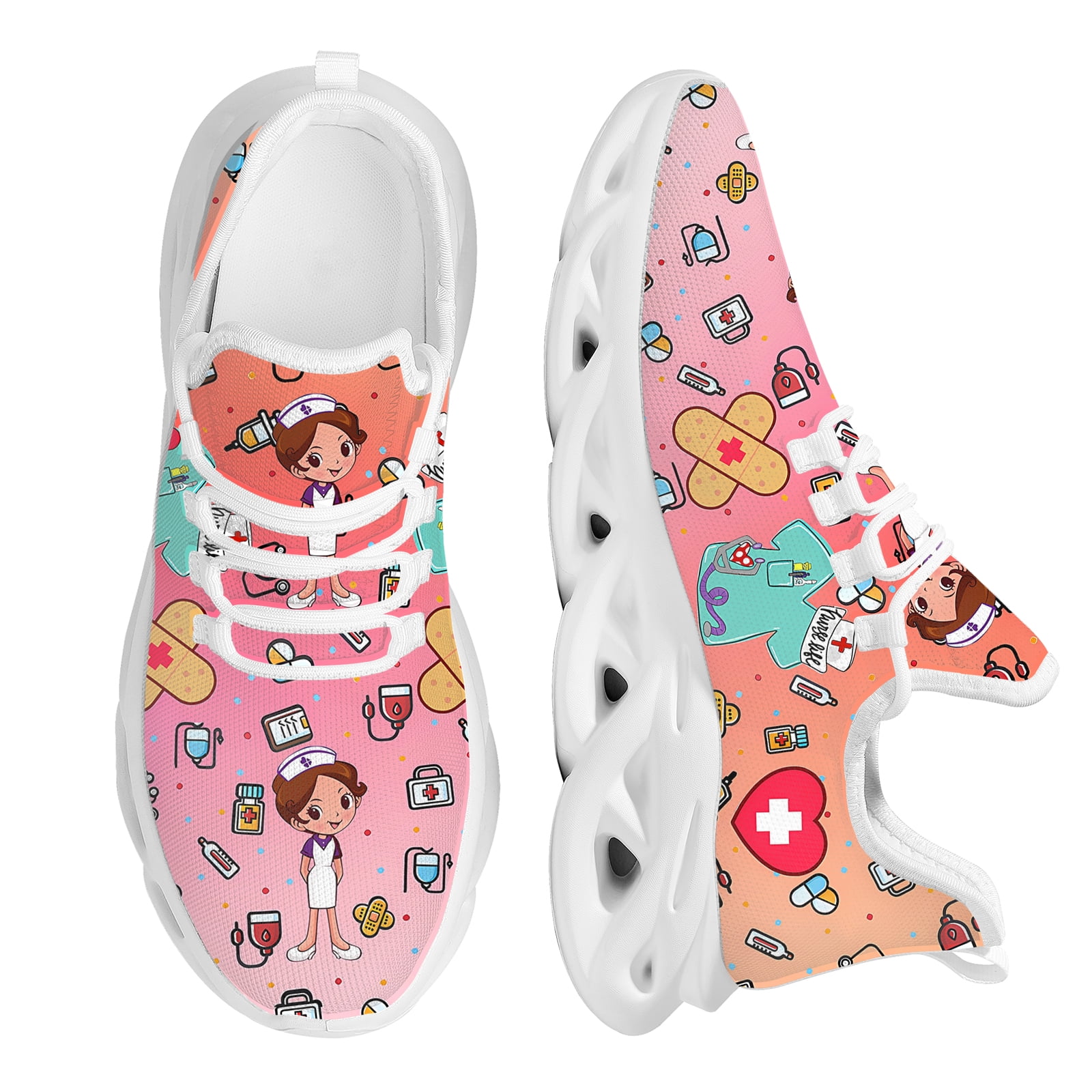 Fashion Casual Breathable Mesh Sneakers Women's Nurse Shoes Nurse Girls ...