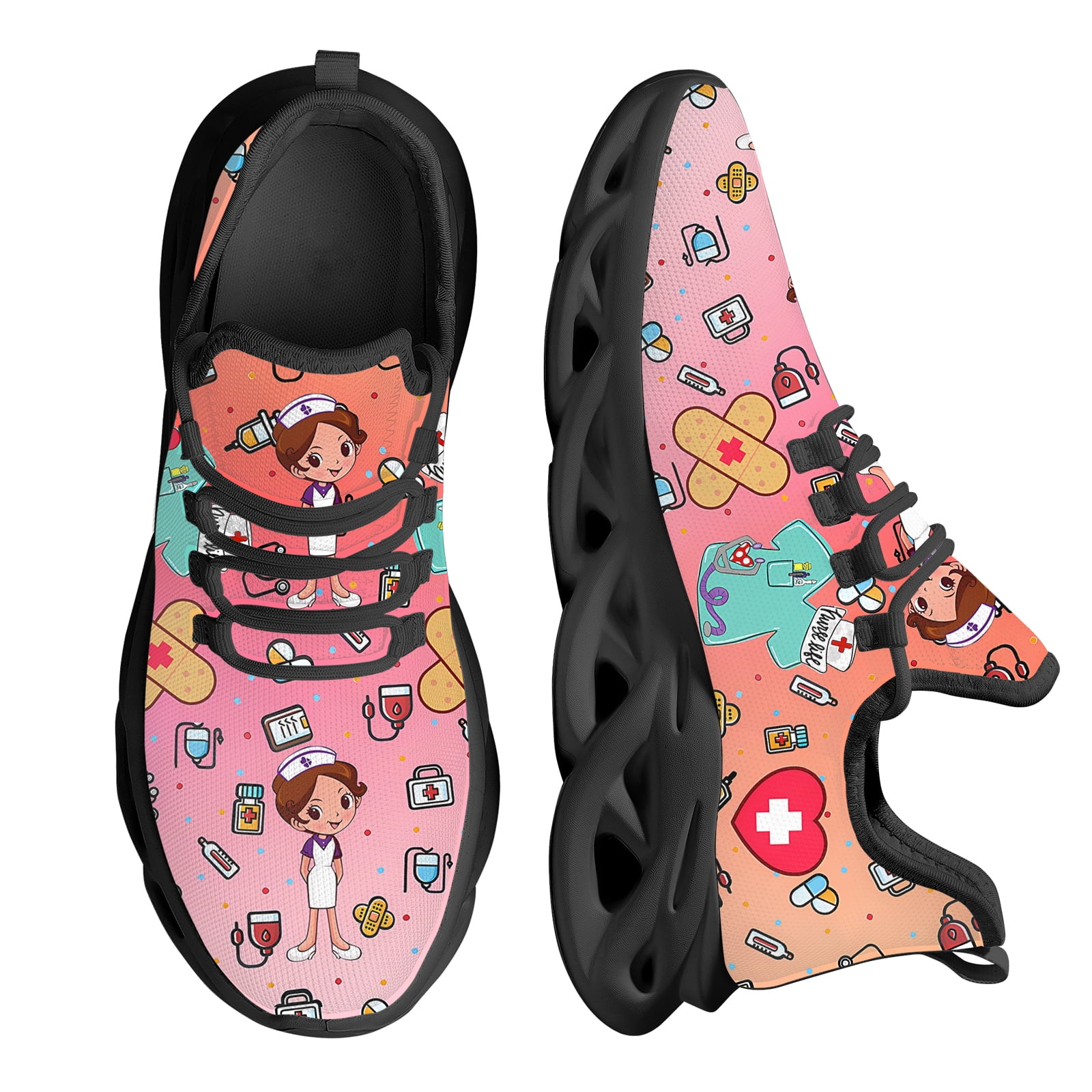 Fashion Casual Breathable Mesh Sneakers Women's Nurse Shoes Nurse Girls ...