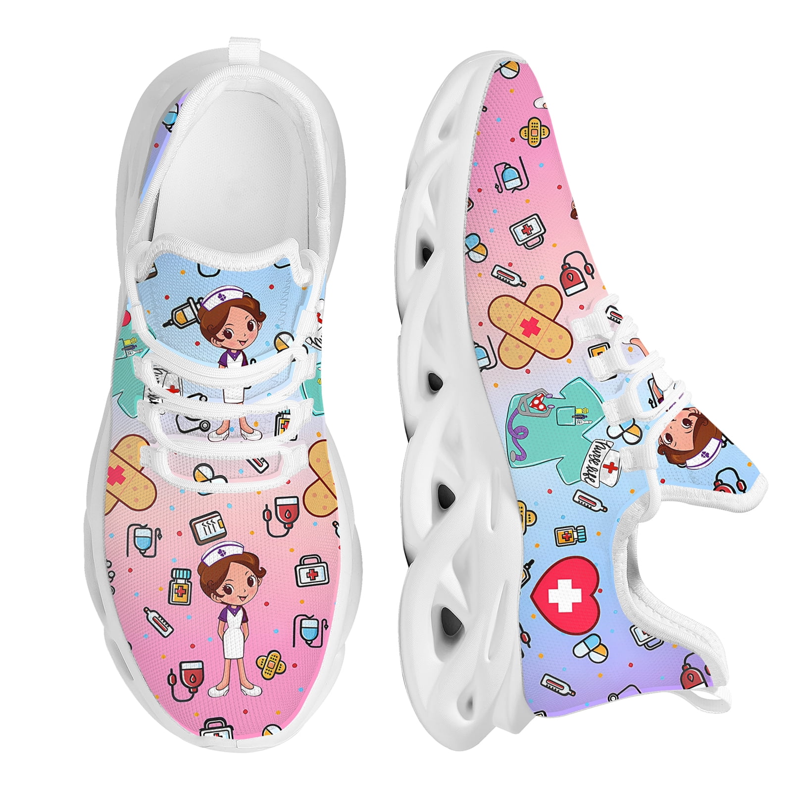 Fashion Casual Breathable Mesh Sneakers Women's Nurse Shoes Nurse Girls ...