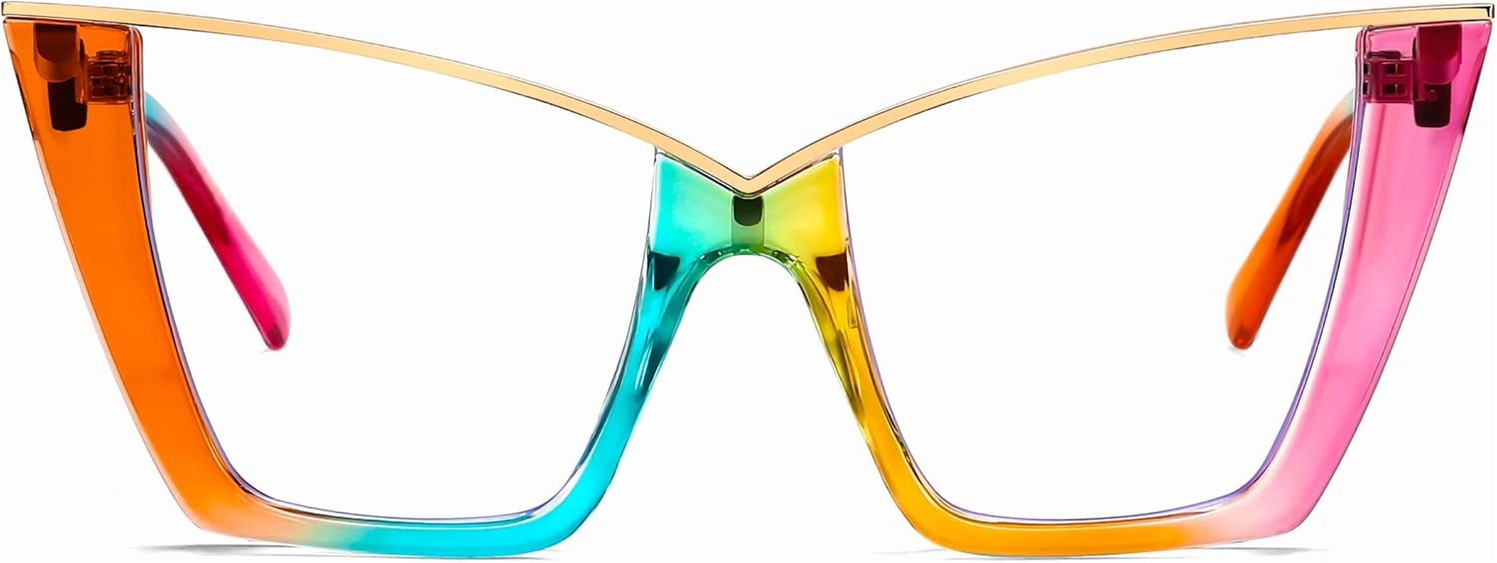 Fashion Cat Eye Blue Light Blocking Glasses for Women Fake Retro ...