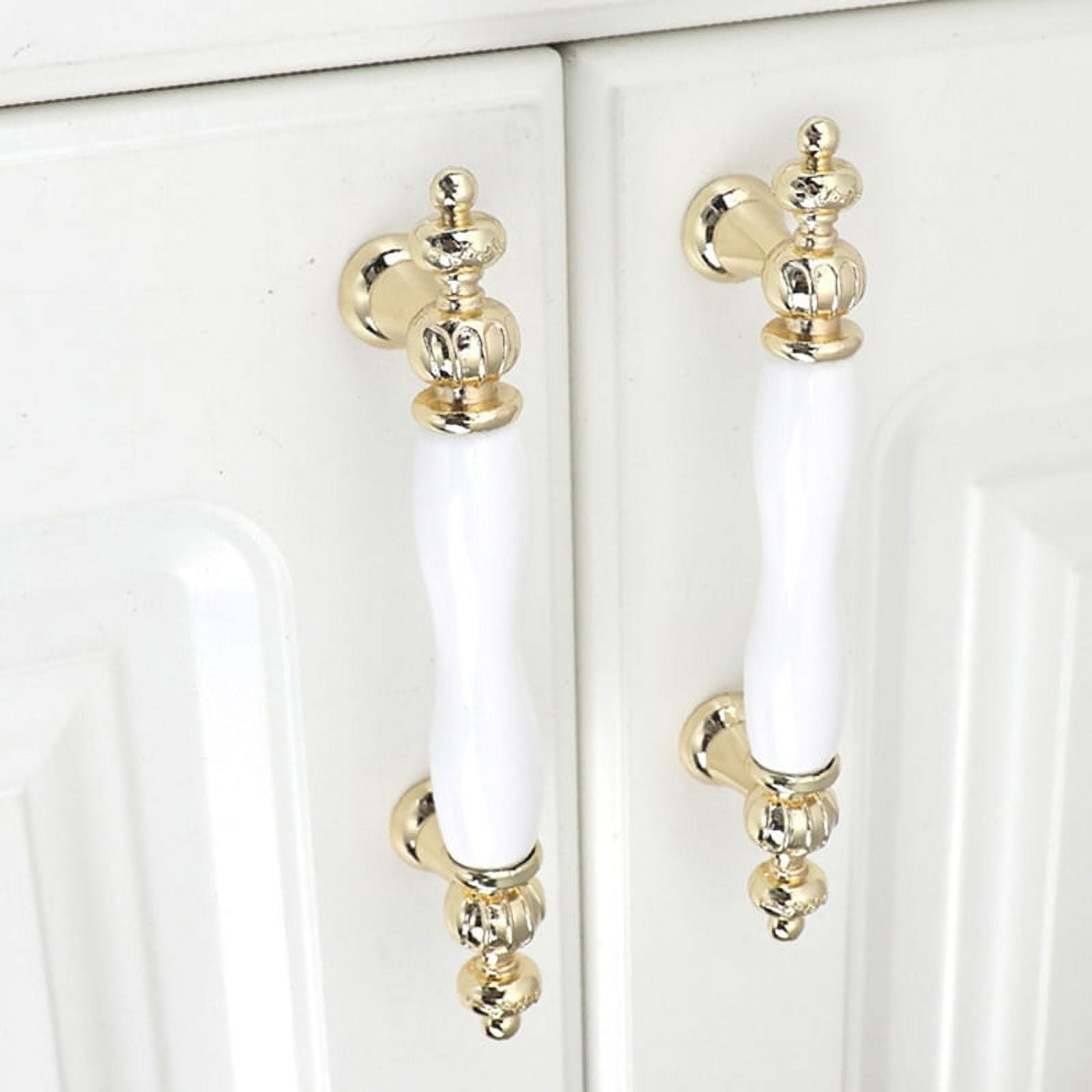 Fashion Ceramic Cabinet Handle Golden Kitchen Cupboard Door Handle ...