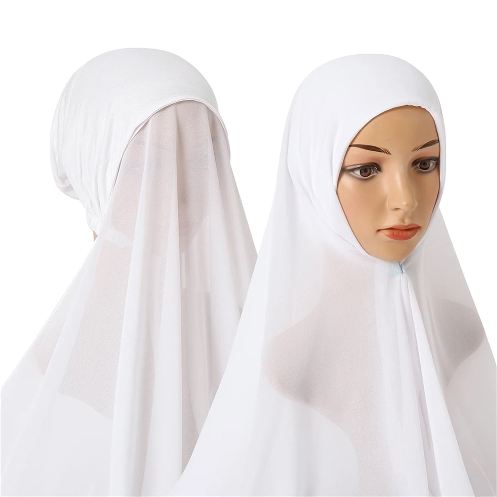 Fashion Chiffon Instant Scarf With Adjustable Inner Caps Set For Woman ...