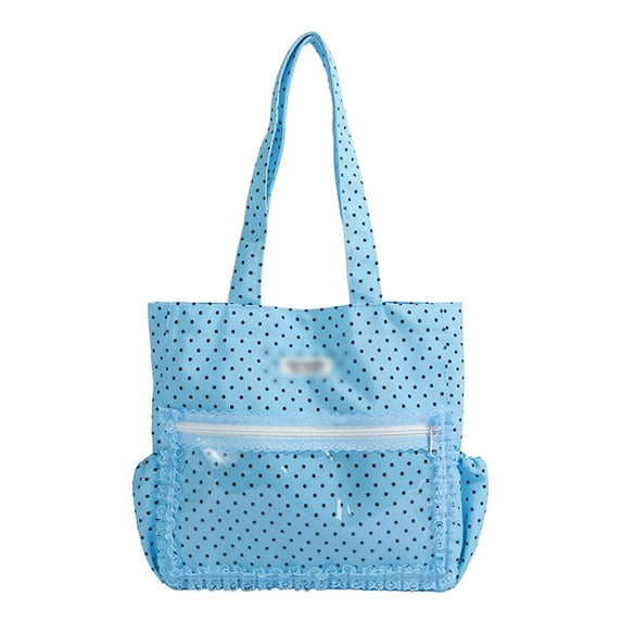 Fashion Clear Top Handle Bag With Dots Tear Resistant Handbag Nylon ...