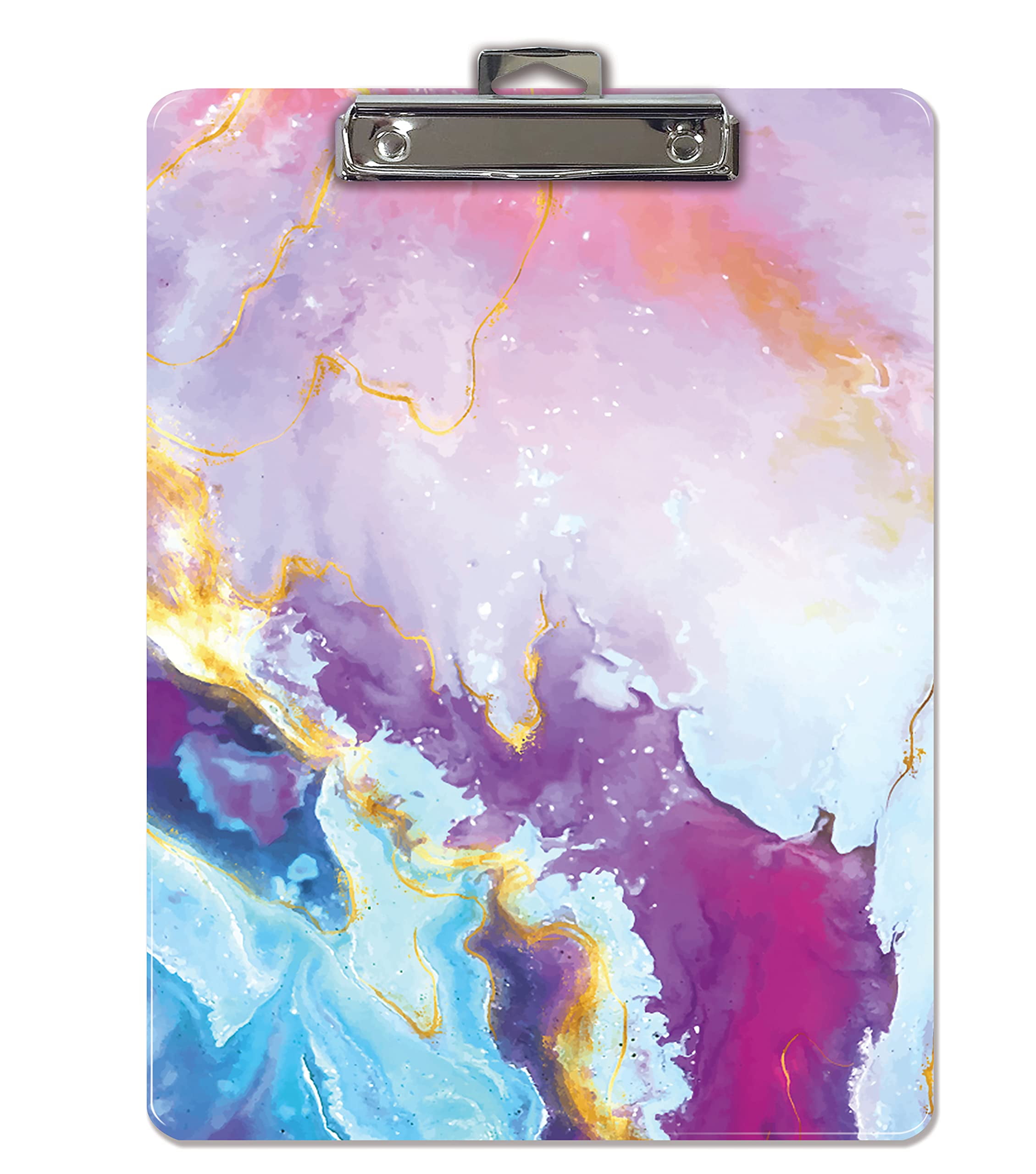 Better Office Products Wooden Clipboard, Abstract Art Design, A4 Size ...