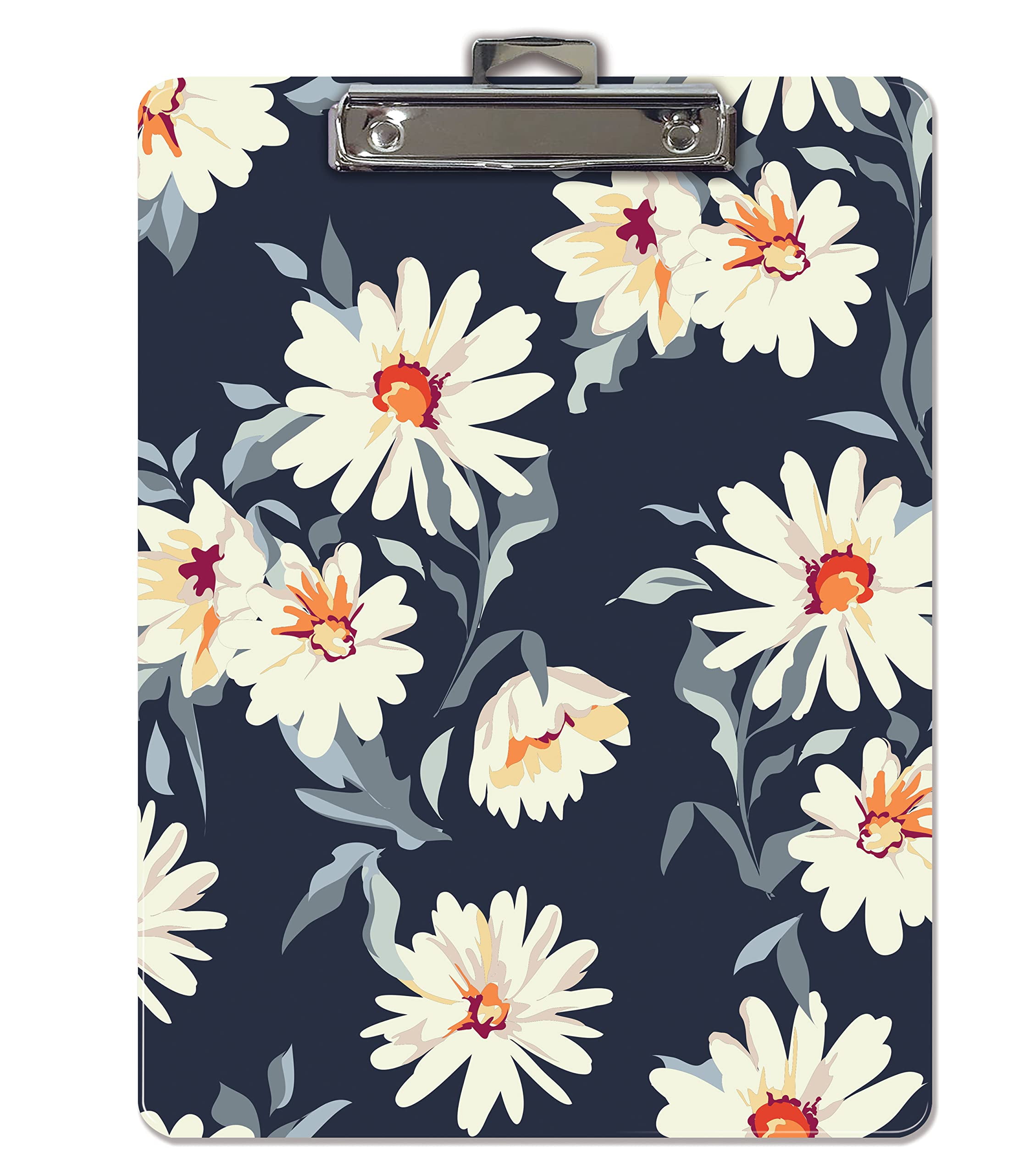 Better Office Products Clipboard, Floral Design, A4, Low Profile Clip ...