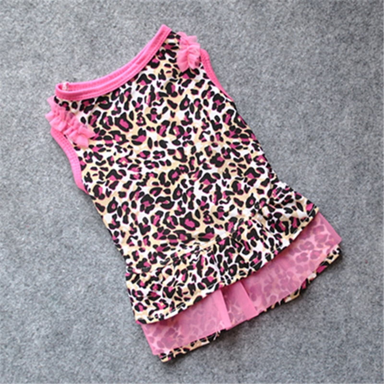 Fashion Clothing For Pet Dogs Cats Cute Leopard Summer Pet Puppy Dress ...