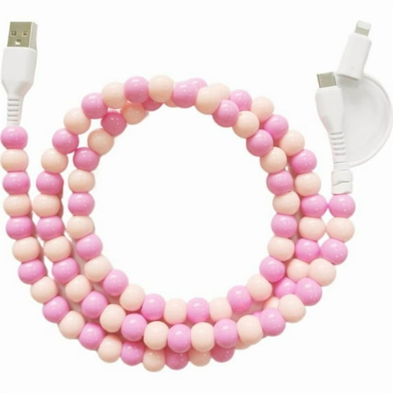 Fashion Colorful Beaded 2-in-1 Type-C Charging Cable for Women and ...