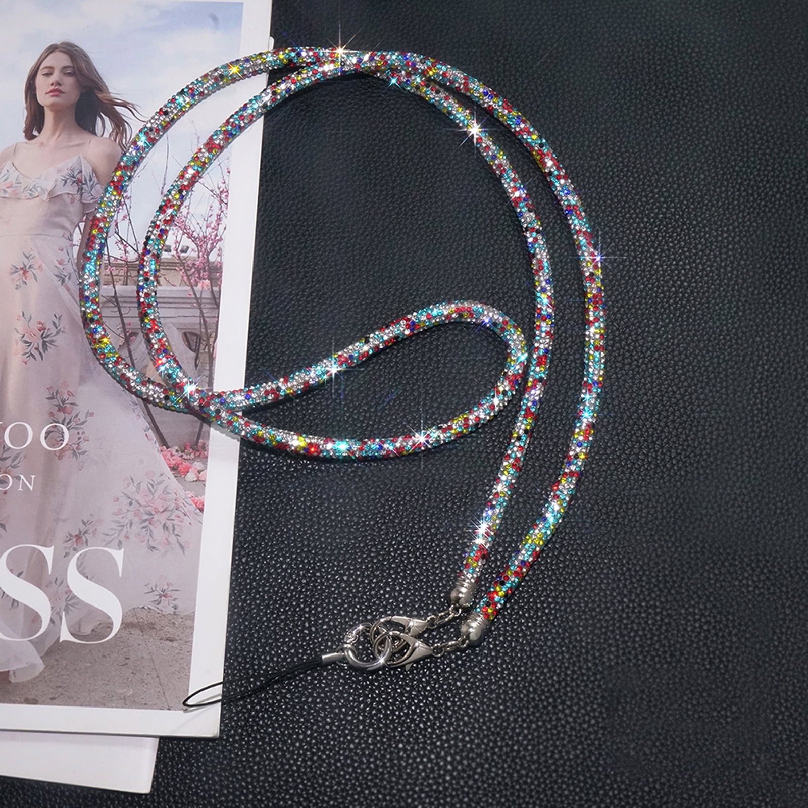 Fashion Colorful Rhinestone Lanyard Bling Glitter Diamond,Crystal ...