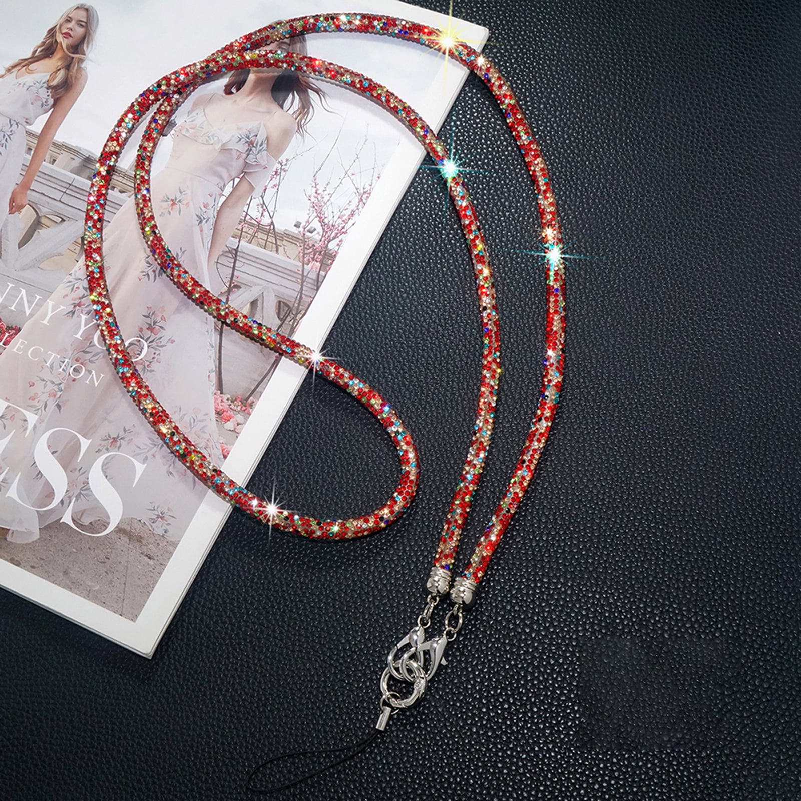 Fashion Colorful Rhinestone Lanyard Bling Glitter Diamond,Crystal ...