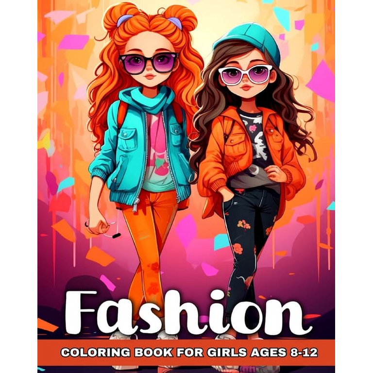 fashion girls coloring book