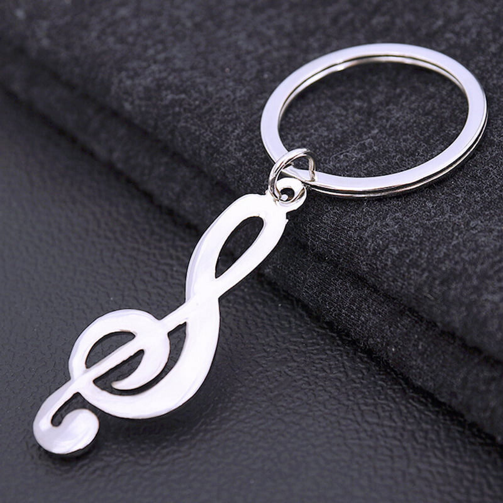 Fashion Cool Musical Note Key Ring Keyfob Keyring Music Symbol Keychain ...