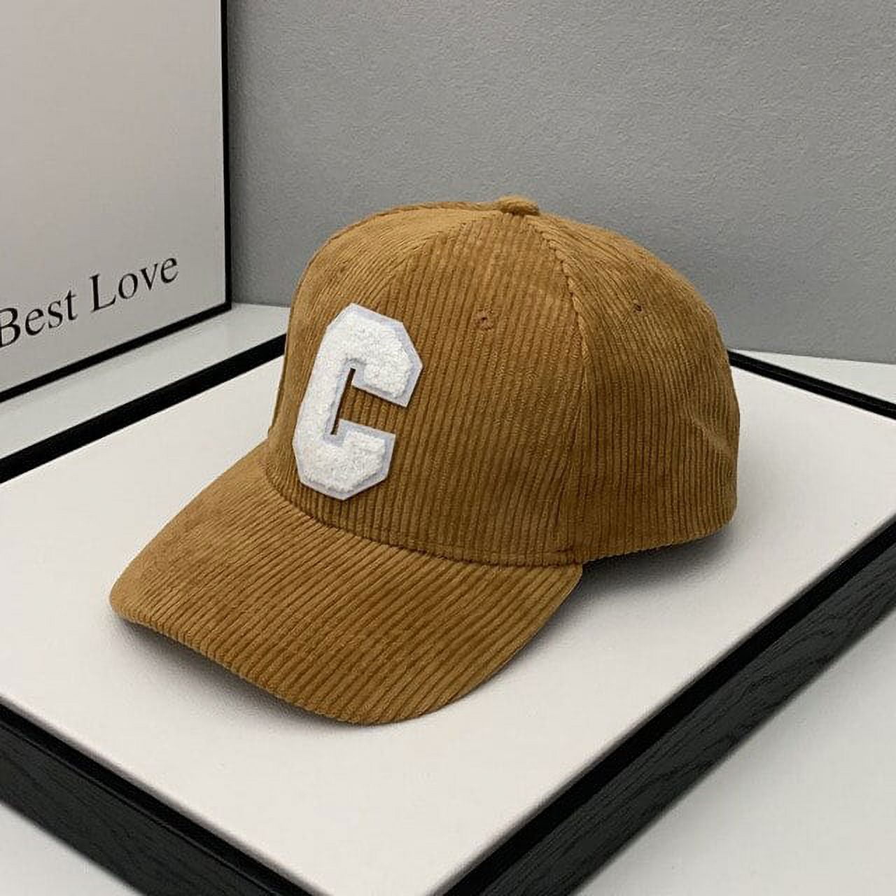 Fashion Corduroy Baseball Cap Ladies Letter C Snapback Hat Sunshade ...