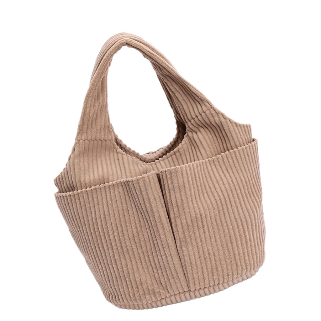 Fashion Corduroy Carryall Bag Roomy Interior Top Handle Bag Comfortable ...