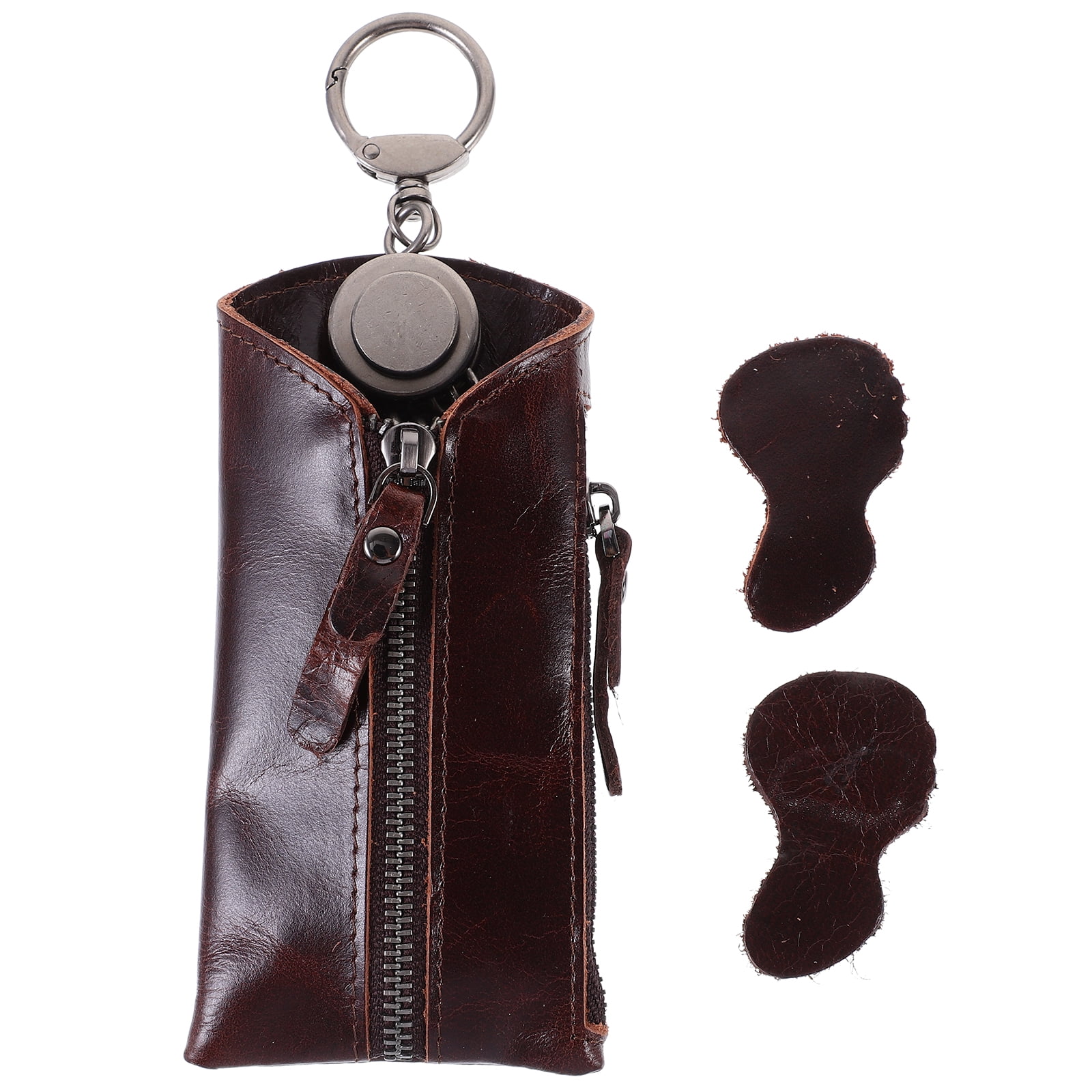 Fashion Cowhide Brown Leather Key Holder Case Key Pouches Key Bag with ...
