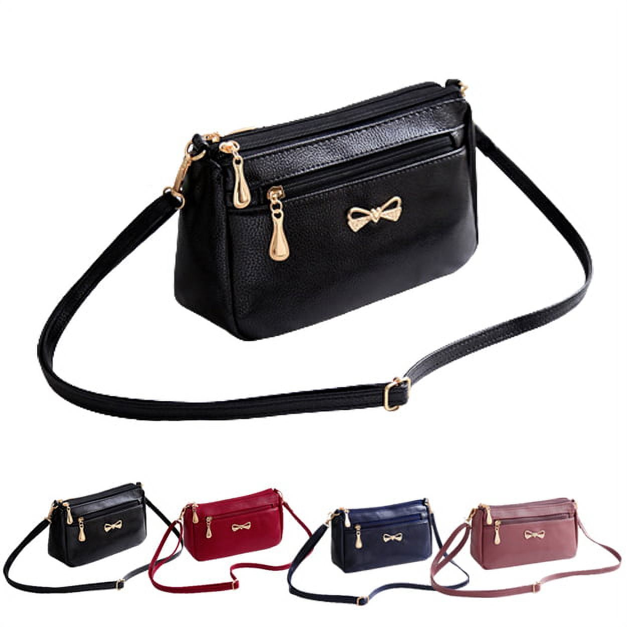 Fashion Crossbody Shoulder Bag Women Pu Leather Handbags,Black ...