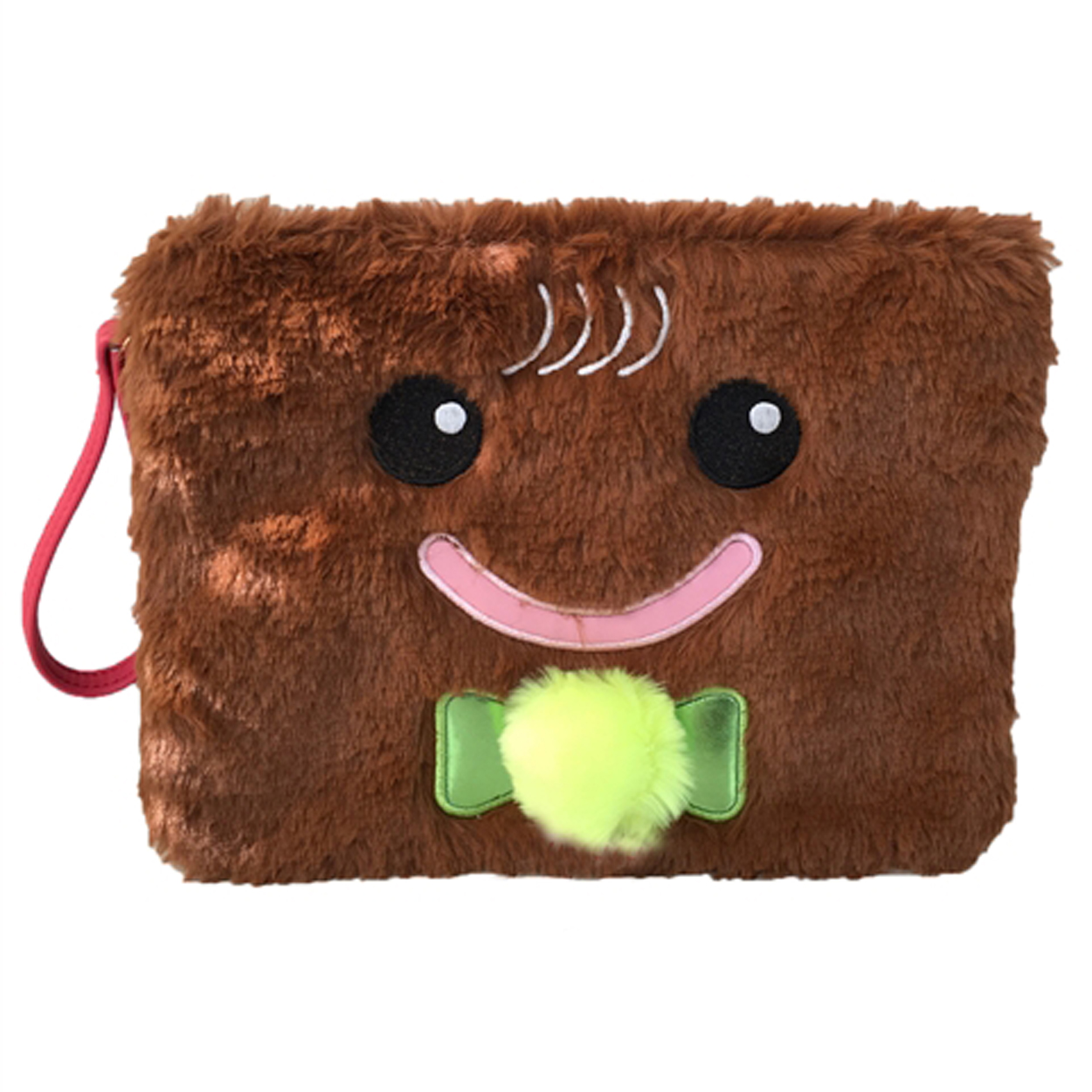 Fashion Culture Gingerbread Man Light Up Fuzzy Plush Wristlet, Brown ...
