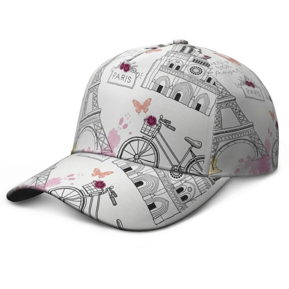 Fashion Cute Baseball Caps Paris Soft Hats Adjustable Casual Outdoor ...