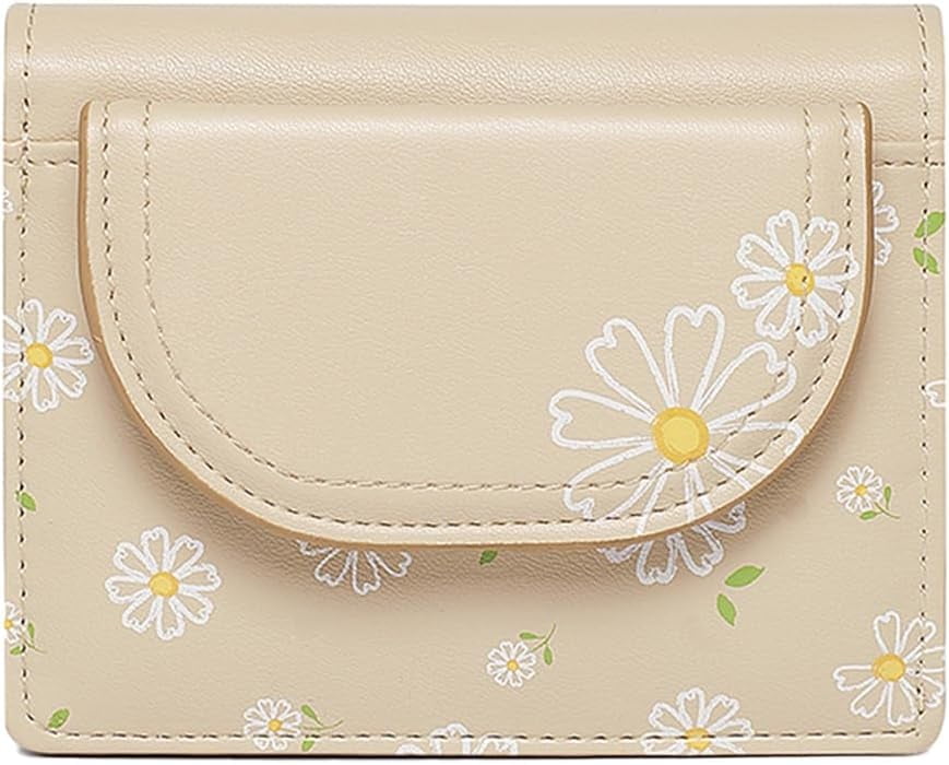 Fashion Cute Daisy Flowers Print Wallets with Exterior Coin Purse ...