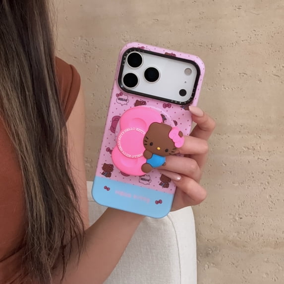 Fashion Cute KT Holding Bow Tie Phone Case For iPhone 17 16 Pro 15 14 ...