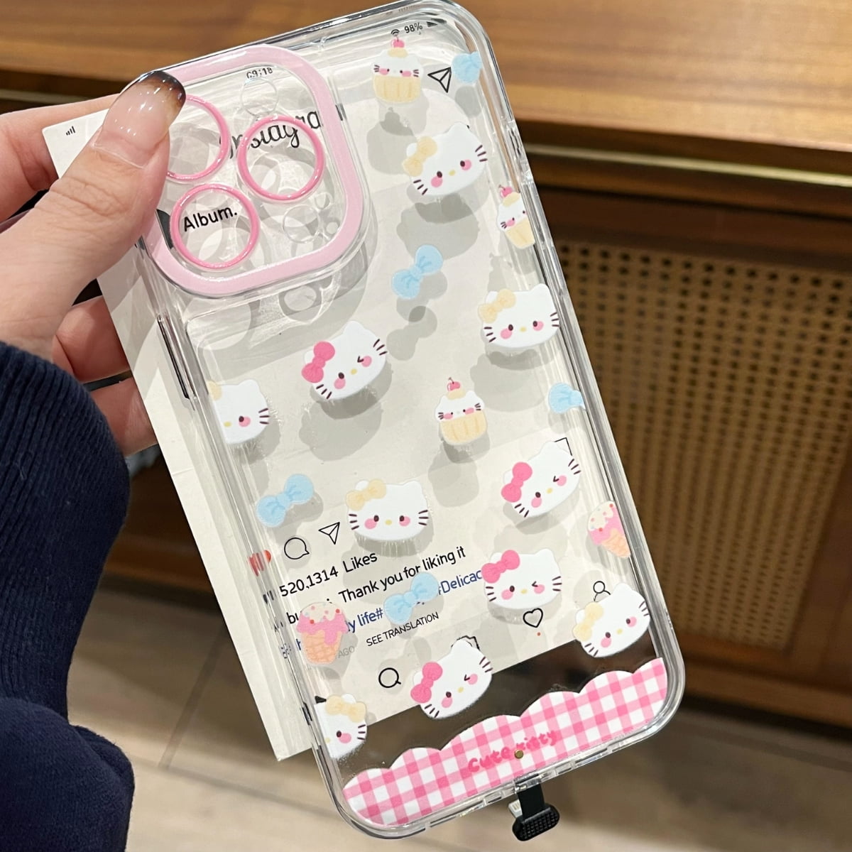 Fashion Cute Kitty Phone Case For iPhone 16 15 13 12 11 14 Pro Max Plus ...